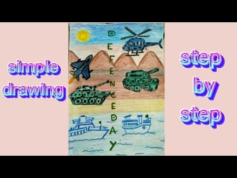 Defence day drawing for beginner || step by step || easy drawing 2022 ...