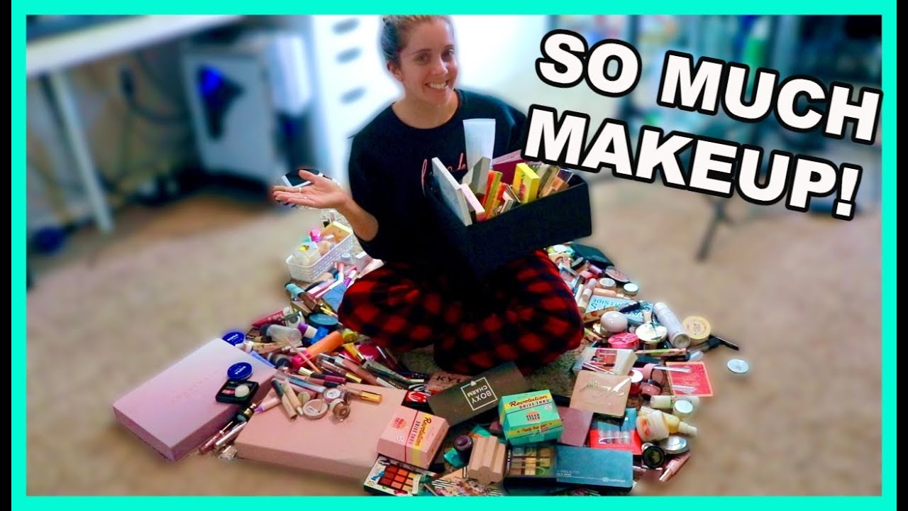 DECLUTTERING MY ENTIRE MAKEUP COLLECTION || DECEMBER 2020 || VLOGMAS ...