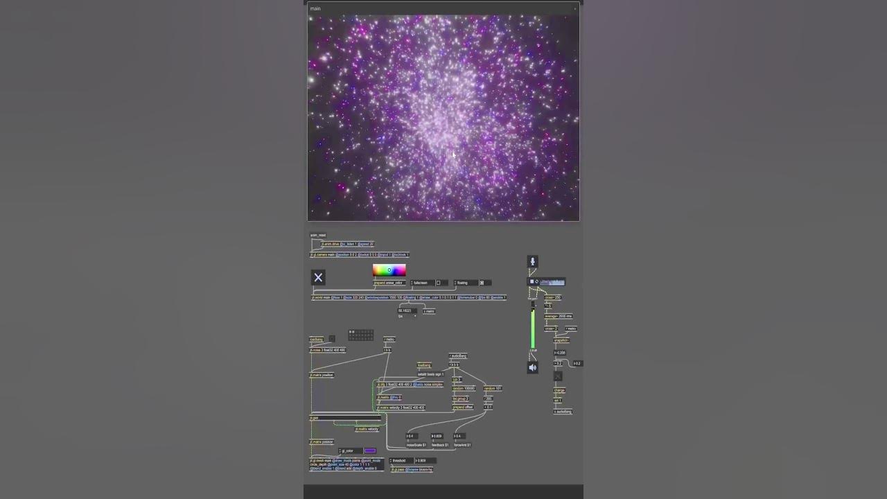 Max Jitter audio reactive particles #max #jitter #maxmsp #visuals - YouTube