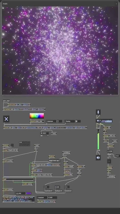 Max Jitter audio reactive particles #max #jitter #maxmsp #visuals - YouTube