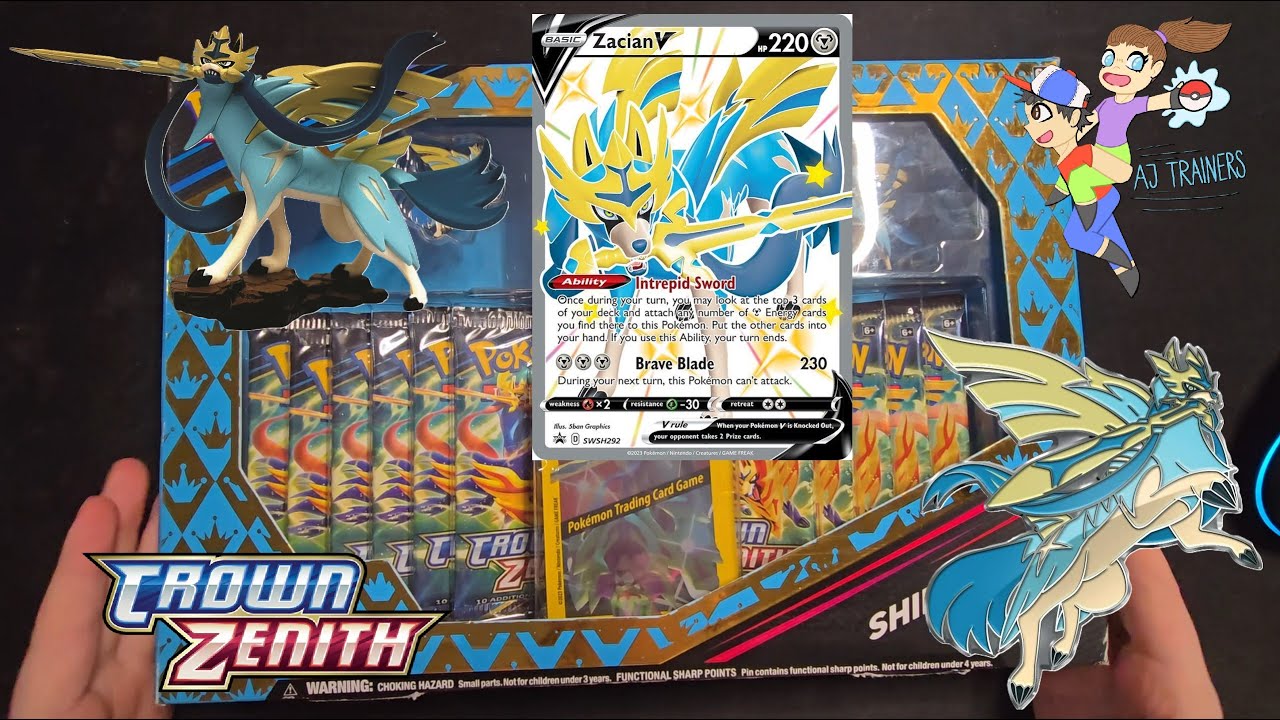 We Opened a Shiny Zacian Premium Collection box from Crown Zenith ...
