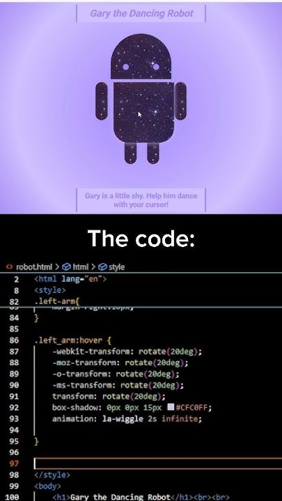 Robot Animation Html Css Coding Shorts Computerscienceconcepts Shorts Html Css Coding