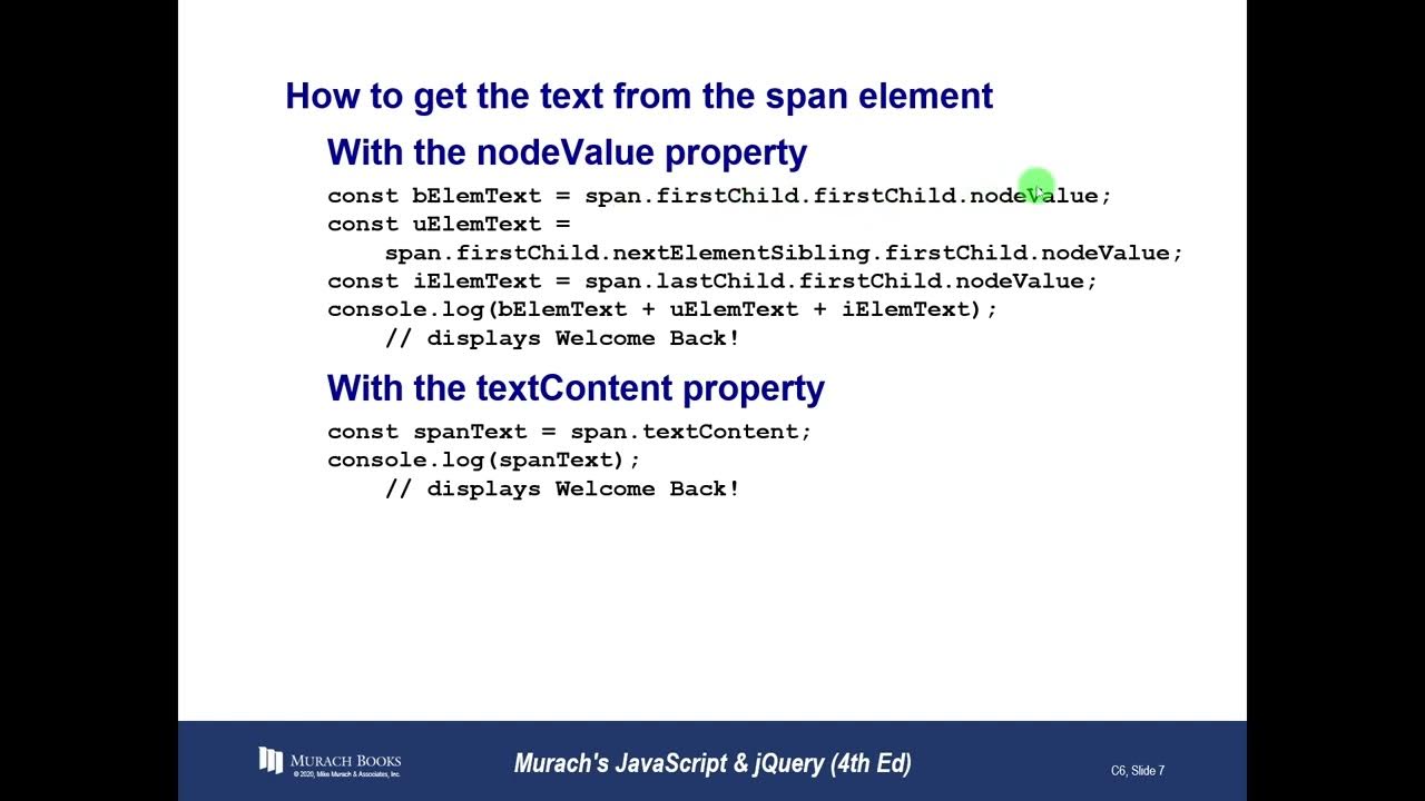 JS DOM Core Specification - YouTube