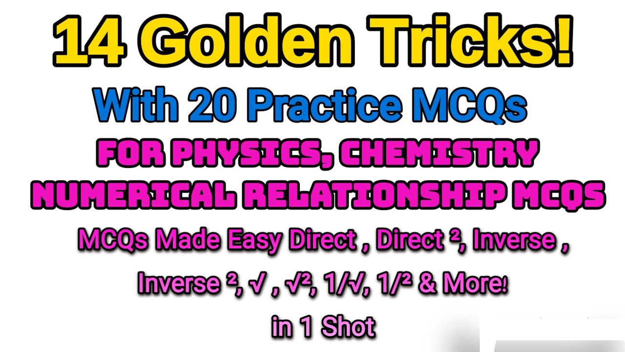 14 Golden Rules for Numerical Relationship MCQs | Direct, Inverse ...