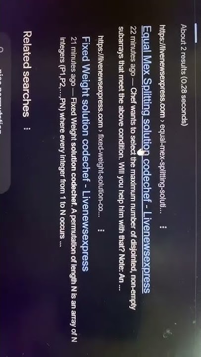 Equal mex solution codechef - YouTube