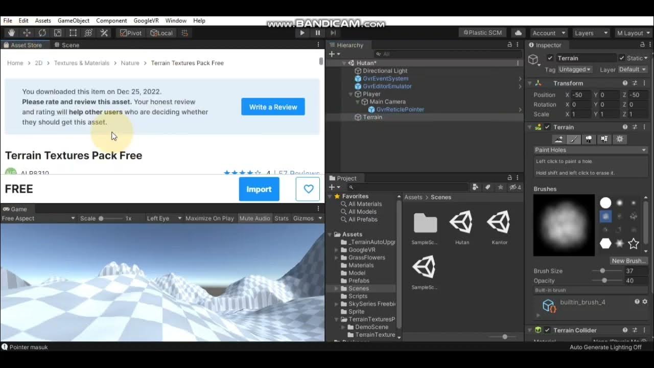Membuat Terrain di VR Google Cardboard Unity 3D - YouTube