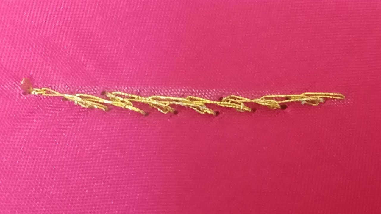 Aari work class -15 | Stem stitch | Aari work class for beginners in ...