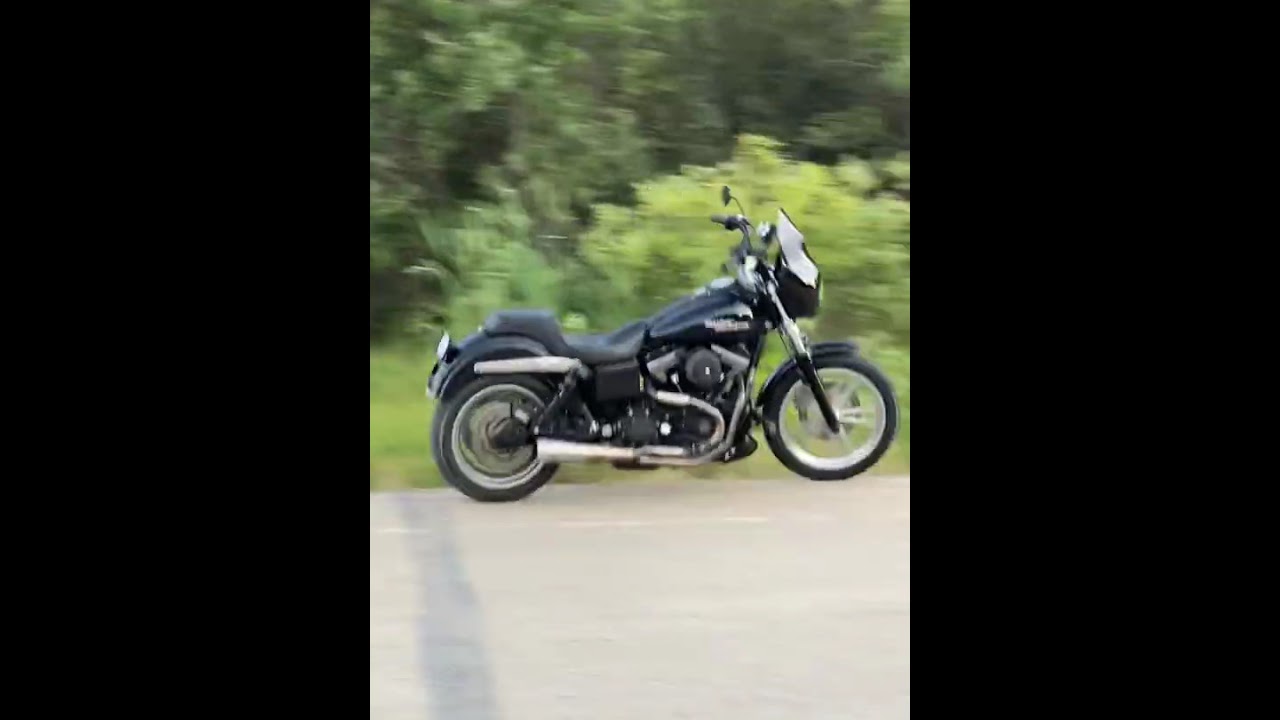Harley Dyna Wheelie and CRASH - YouTube