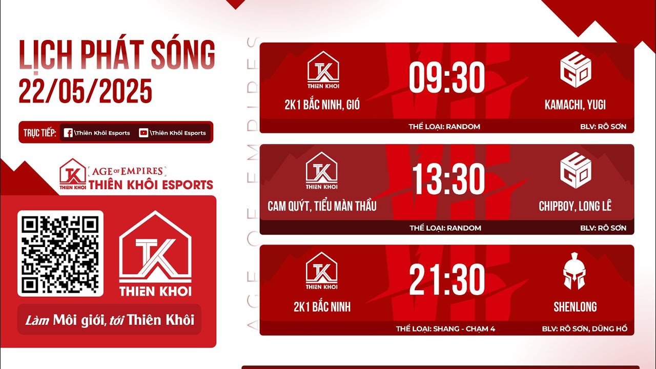 Trực Tiếp | Thiên Khôi Esports vs EGO Media | 2vs2 Random | BLV: RBS | Ngày 22/05/2025 - YouTube