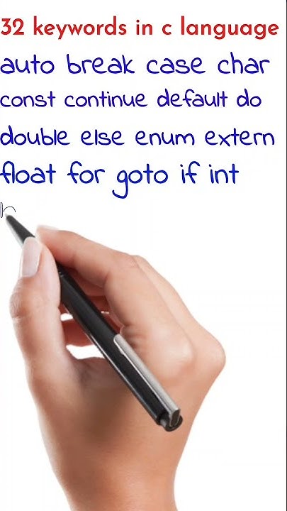 32 Keywords In C Language Keywords Are Not Used As Identifiers C Language Keywords Coder Must