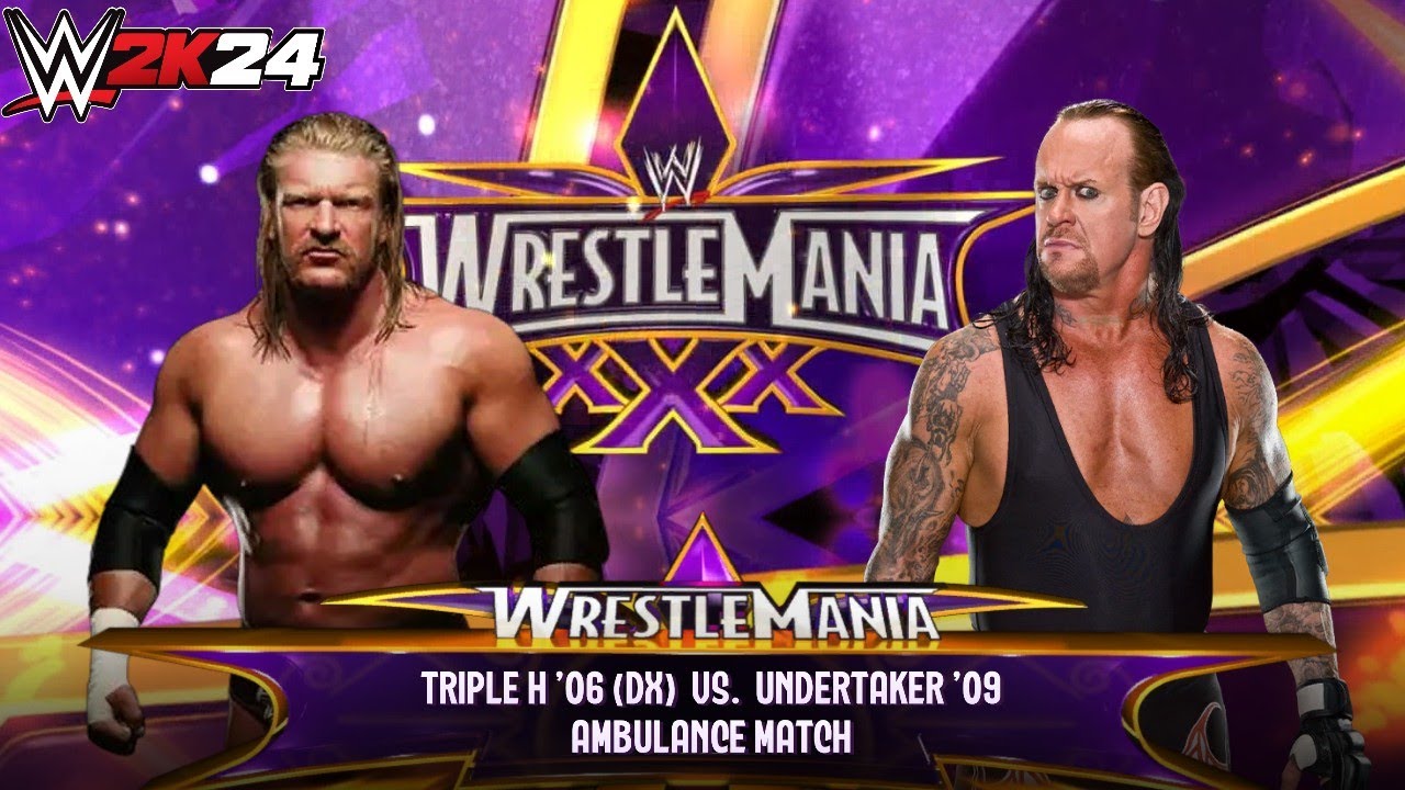 WWE 2k24 - Triple H '06(Dx) vs Undertaker '09: Ambulance Match At ...