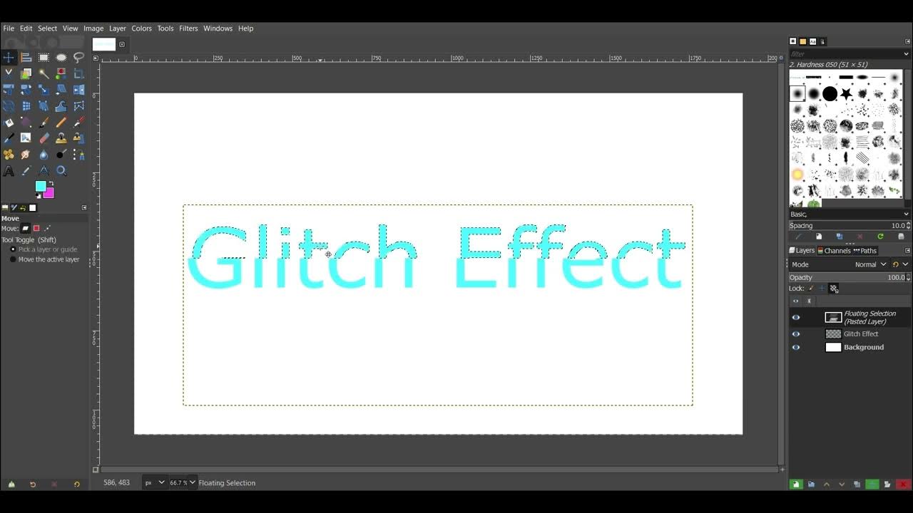 Glitch Text Effect | GIMP Tutorial - YouTube