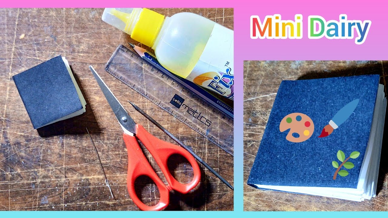 Mini Dairy DIY | Mini dairy tutorial | DIY mini notebook | How to make ...