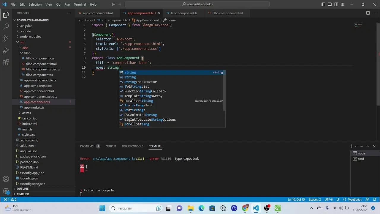 Compartilhar dados Angular - Input() - YouTube