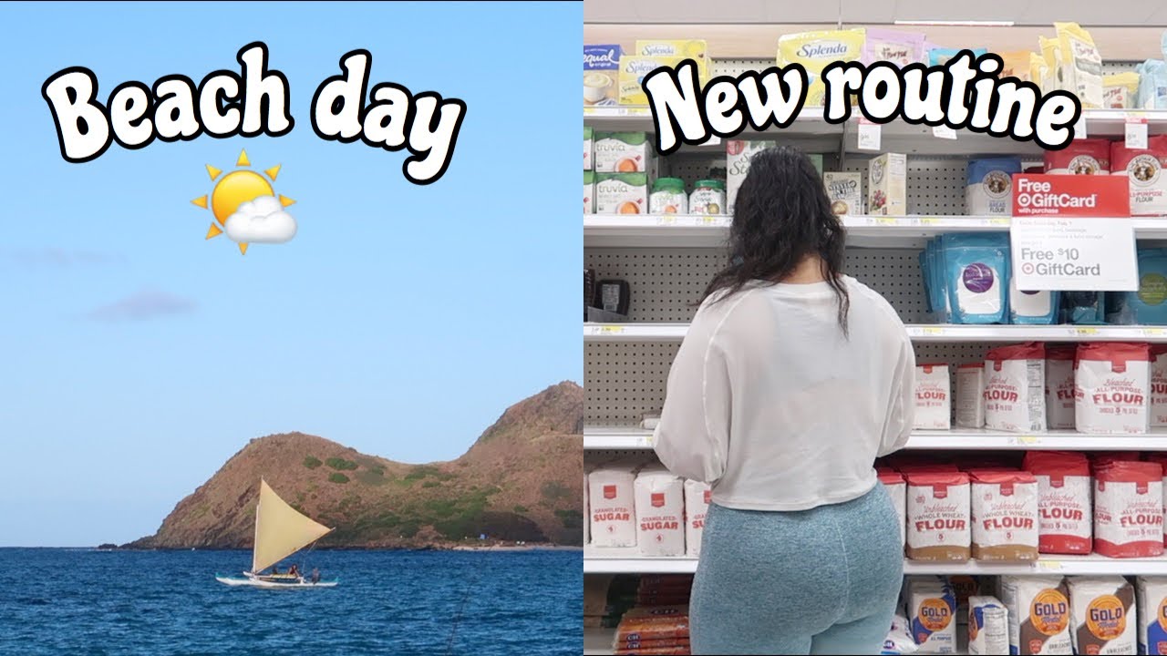 BEACH DAY & NEW GYM ROUTINE! - YouTube