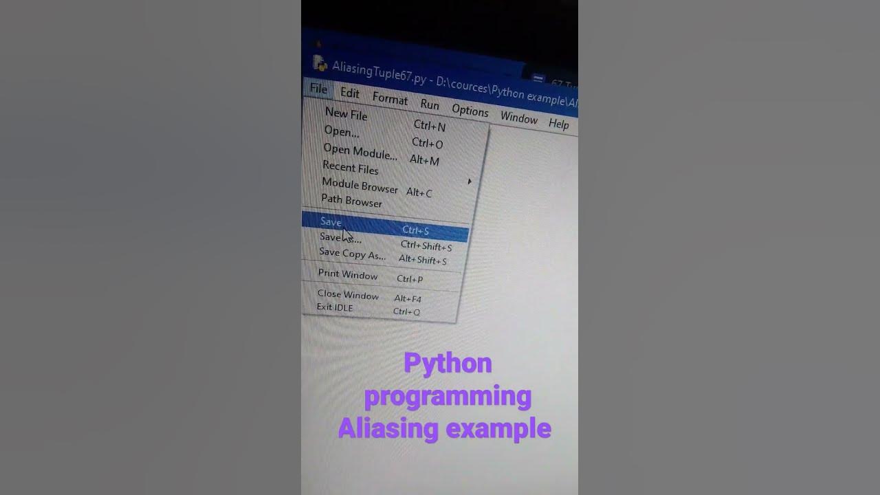 python programming tuple Aliasing code example udahran - YouTube