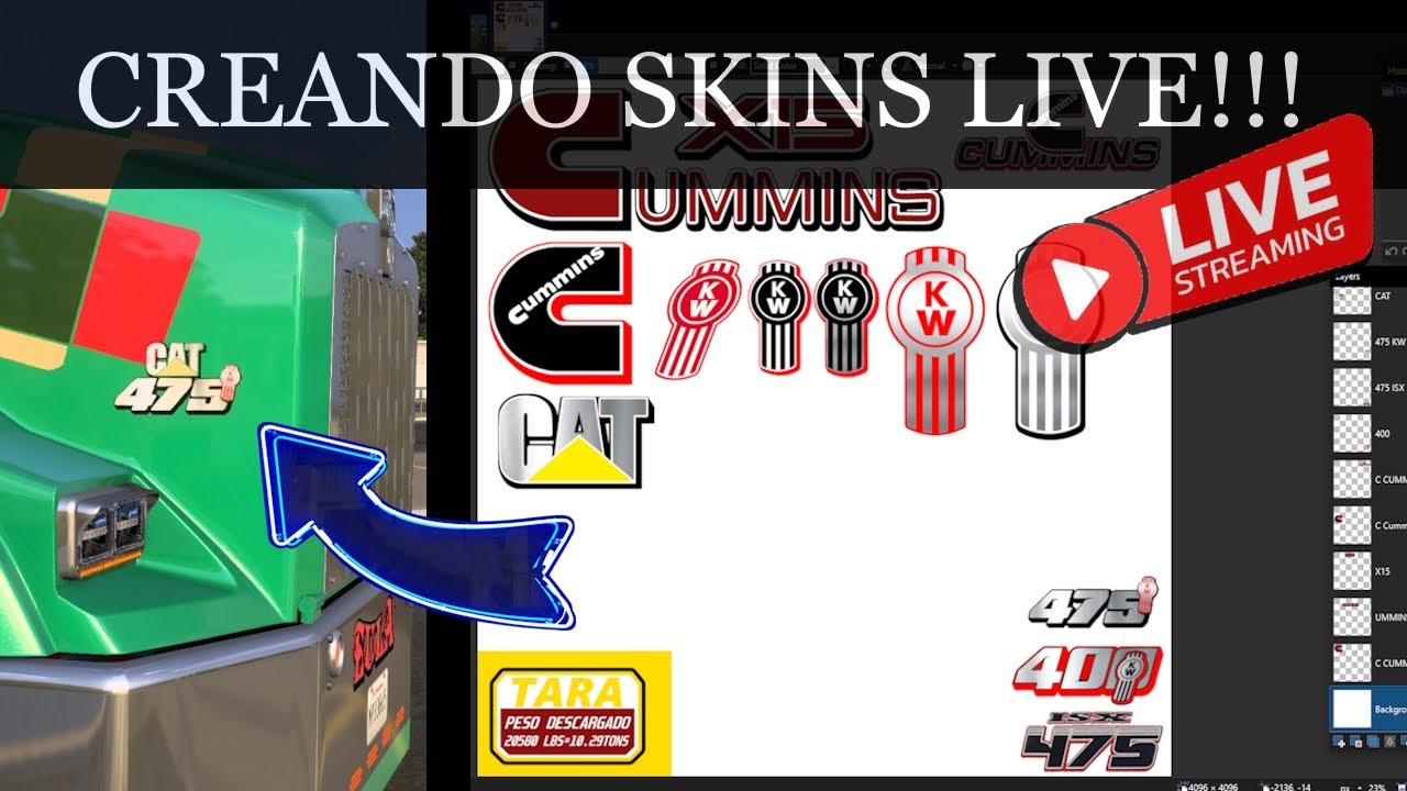 🚚 ATS - Haz tu Propio Skin Live TUTORIAL SKIN | 1.50 | Paint.Net - YouTube