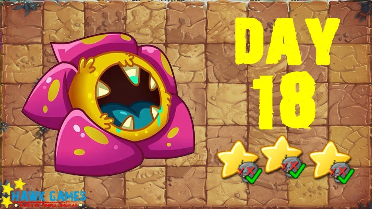 Plants vs Zombies 2 China - Jurassic Marsh Day 18 [Primal Rafflesia]《植物 ...