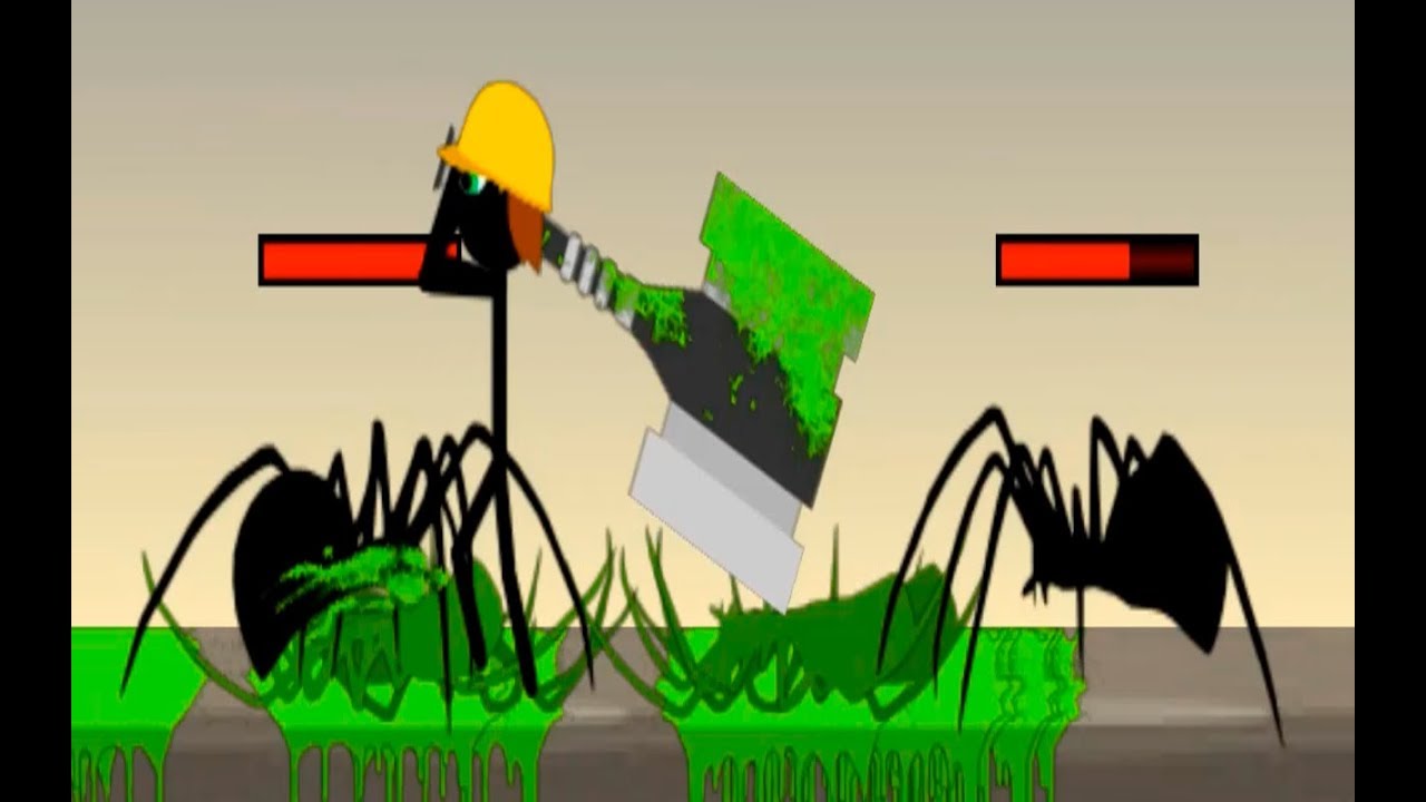 stickman vs spiders - YouTube