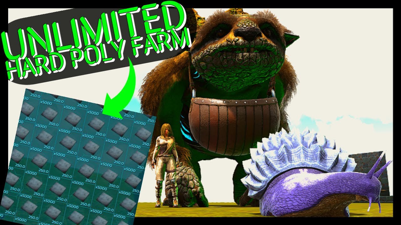 UNLIMITED HARD POLYMER FARM ARK | How to get thousands of polymer - YouTube