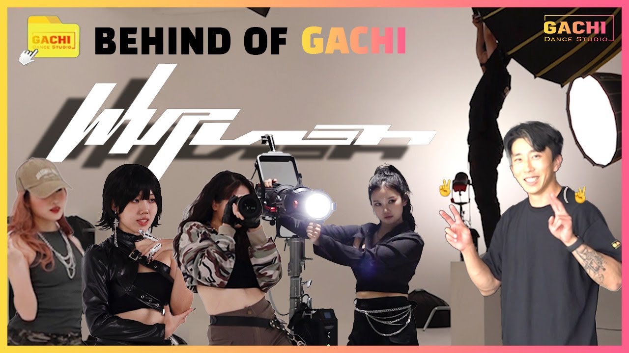 [Behind of Gachi] 뮤비 따라하기! Whiplash - aespa MV ver.촬영장 비하인드 현지시점 [GACHI ...