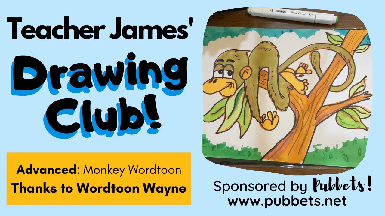 How to draw a monkey using the word ‘monkey’ - YouTube