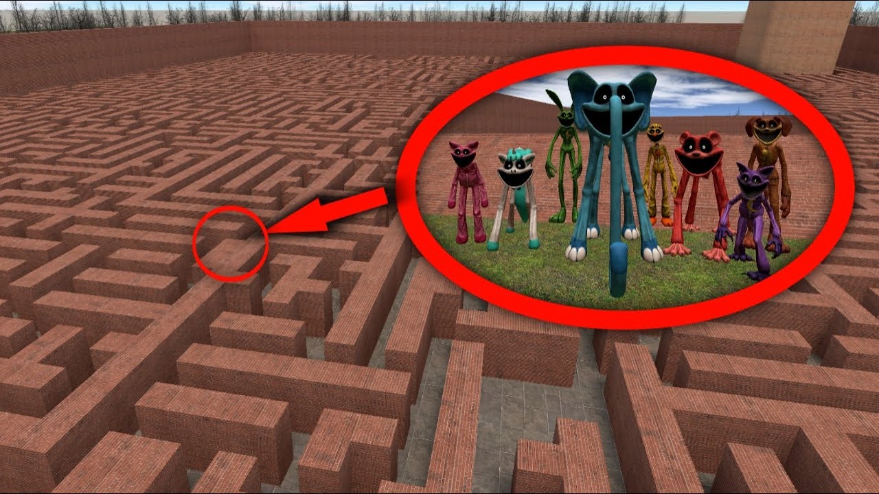 All Smiling Critters from Poppy Playtime Chapter 4 in the Big LABYRINTH ...
