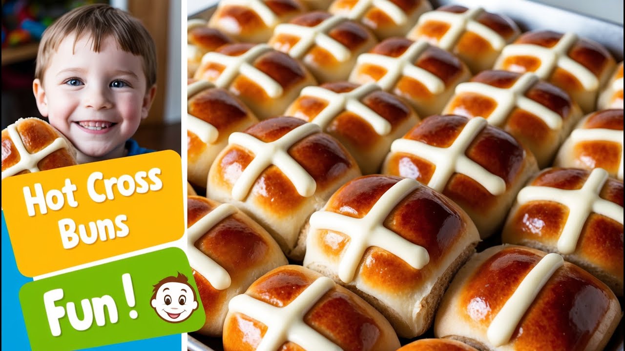 Hot Cross Buns Fun | Delicious Kids Song & Nursery Rhymes hot cross buns - YouTube
