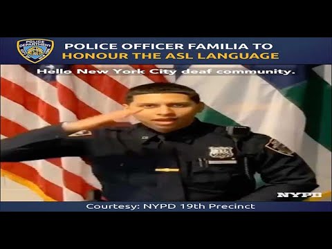 Police Officer Familia to Honour the ASL Language - YouTube