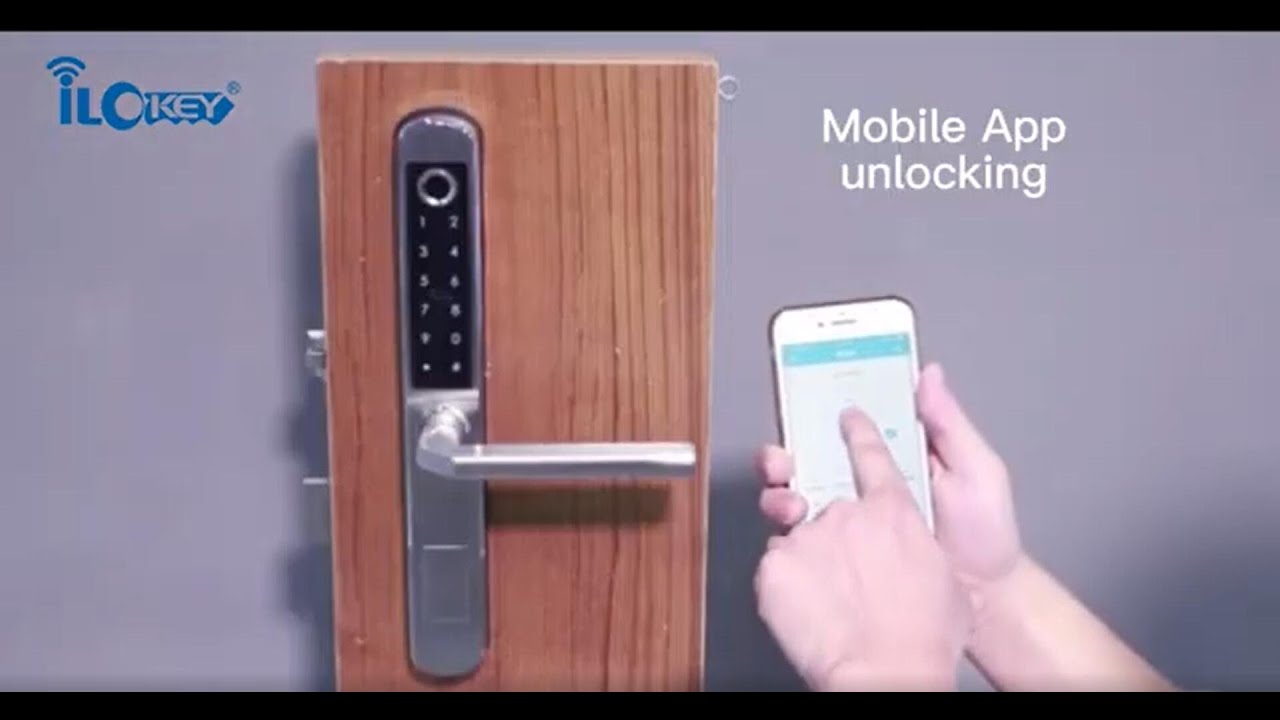 ilockey A210 narrow plate smart lock for aluminum door unlocking ways ...