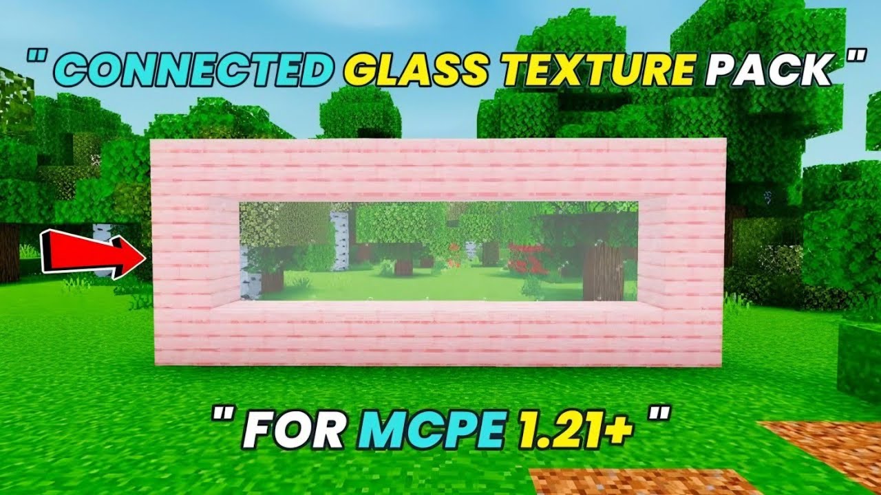Minecraft Pe Connected Glass Texture Pack || Clear & Seamless Glass for ...