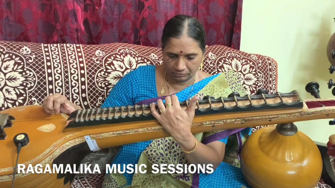 Adha Hai Chandrama Veena Cover Song Vasantha Rani | Asha Bhosle ...