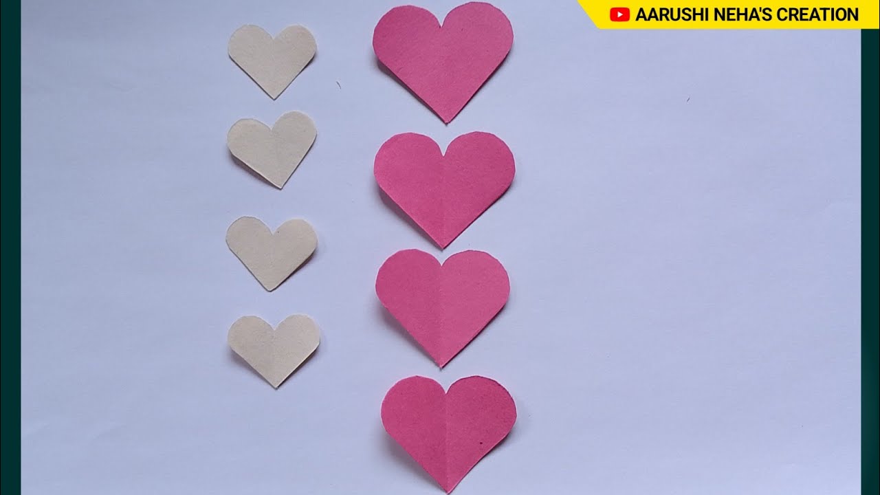 How to cut a perfect paper heart | Origami paper heart | Paper heart ...