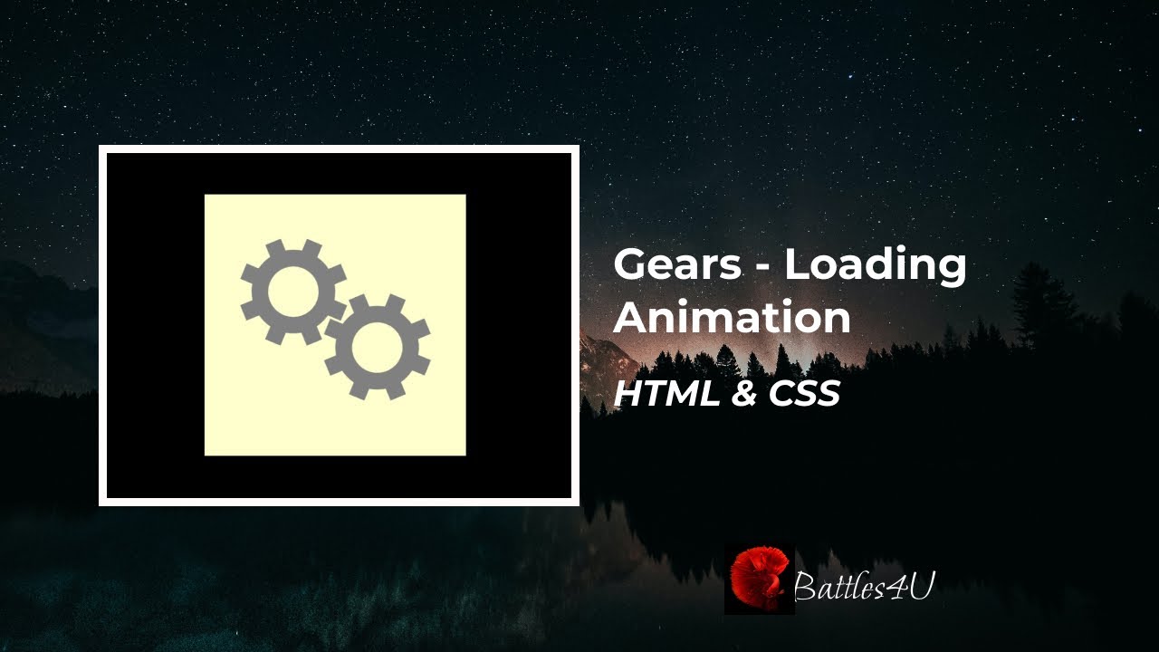 Gears Loading Animation Html And Css Html Css Battles4u Youtube