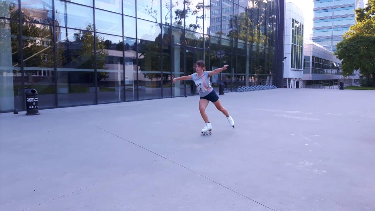 Inline figure skating salchow jump - YouTube