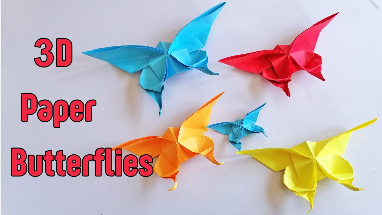 How to Craft Stunning 3D Paper Butterflies: DIY Tutorial: # ...