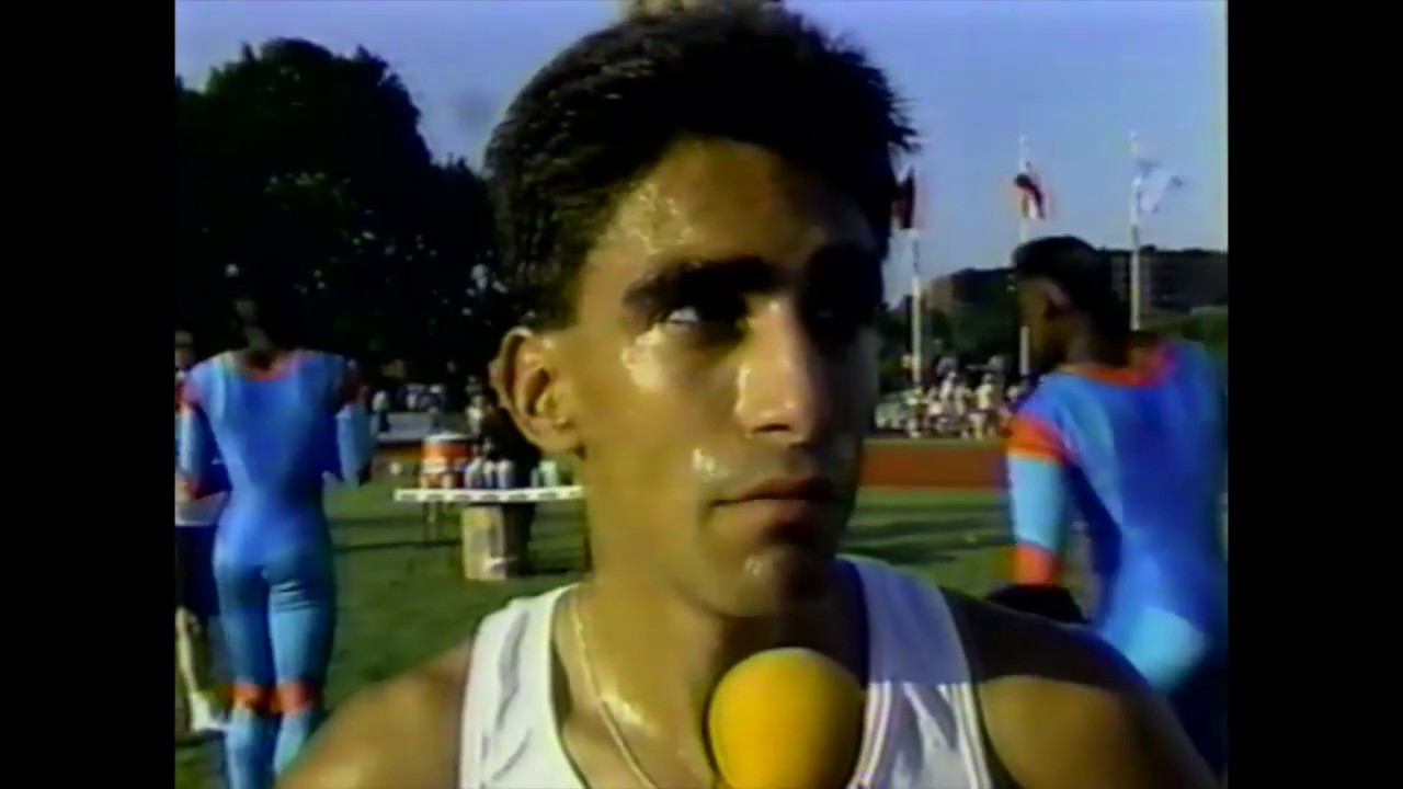 Joe Falcon - Men’s Mile - 1990 New York Mita Games - YouTube