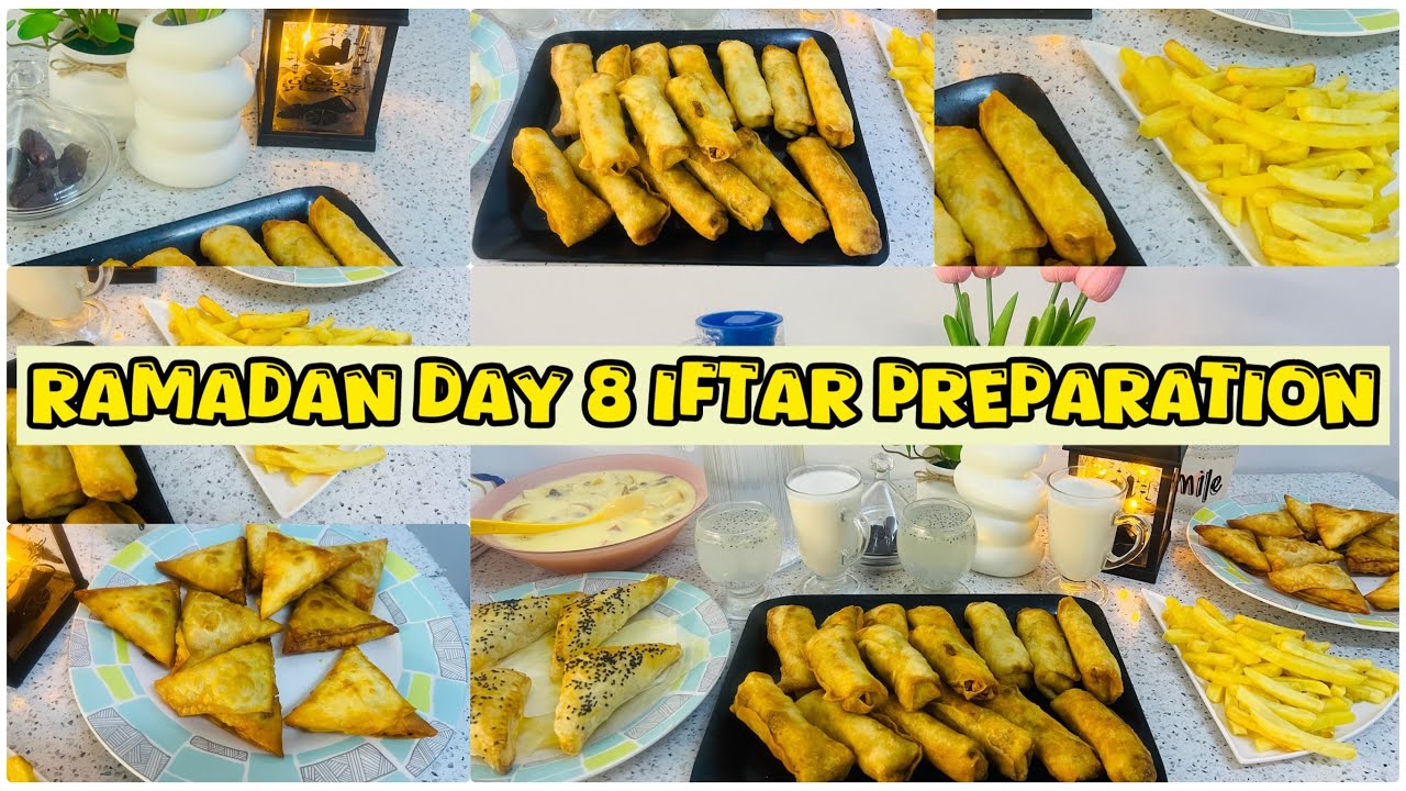 Ramadan Day 8 Iftar Preparation | Chicken Spring Rolls, Simple Iftar ...