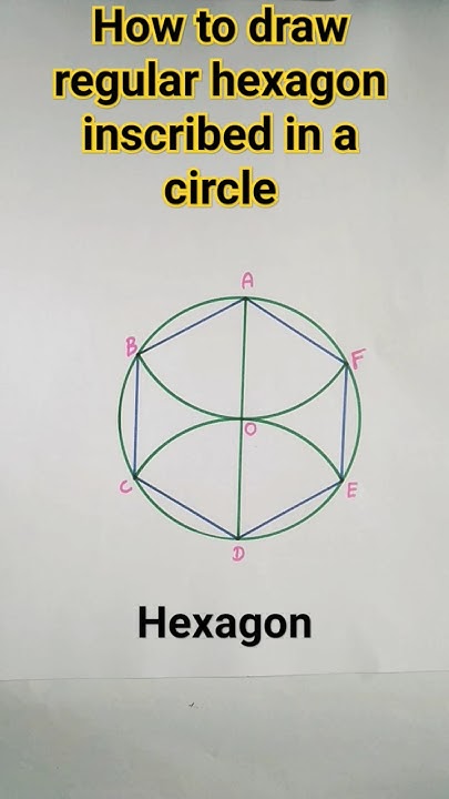 how to draw regular hexagon inscribed in a circle || hexagon#shorts#ytshorts#viral# ...