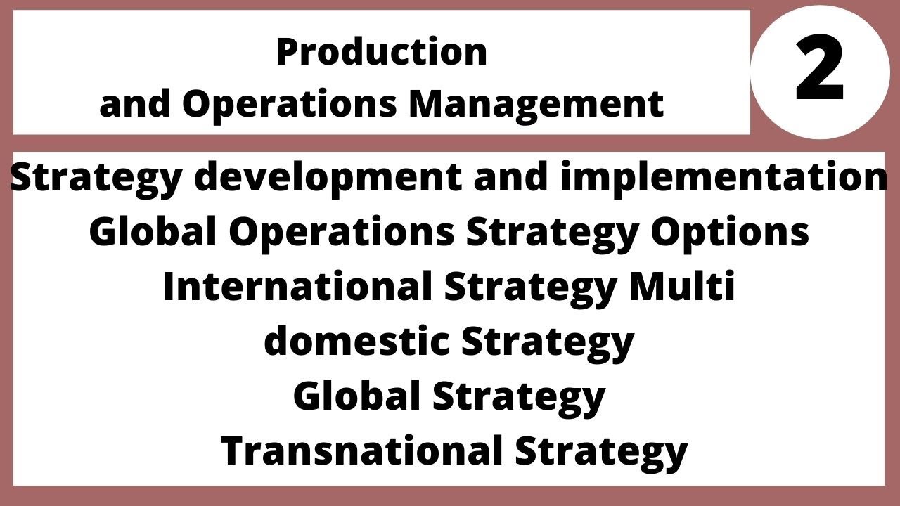 A Global View of Operations MGT362 LECTURE in Hindi Urdu 02 - YouTube