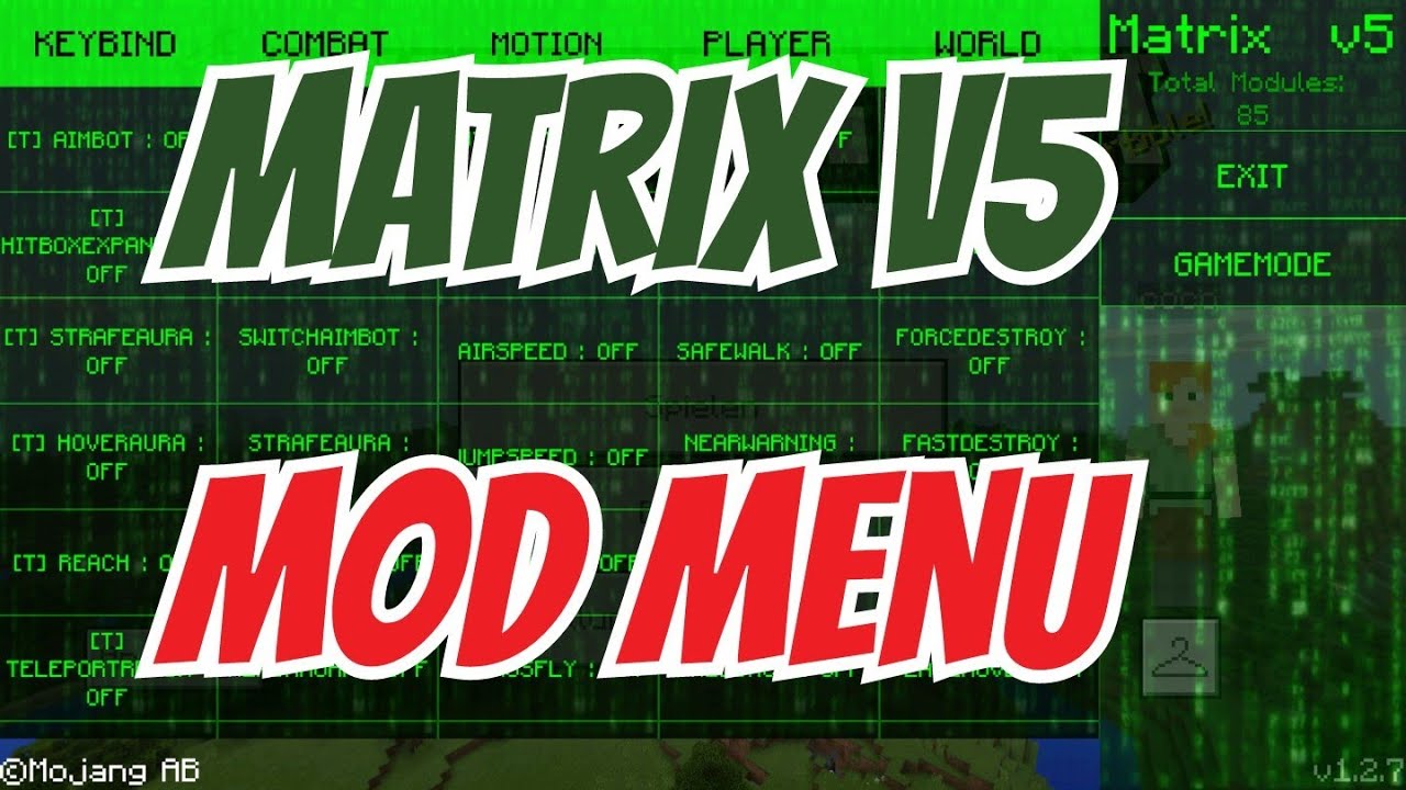 MATRIX V5 Mod Menu👌 - YouTube