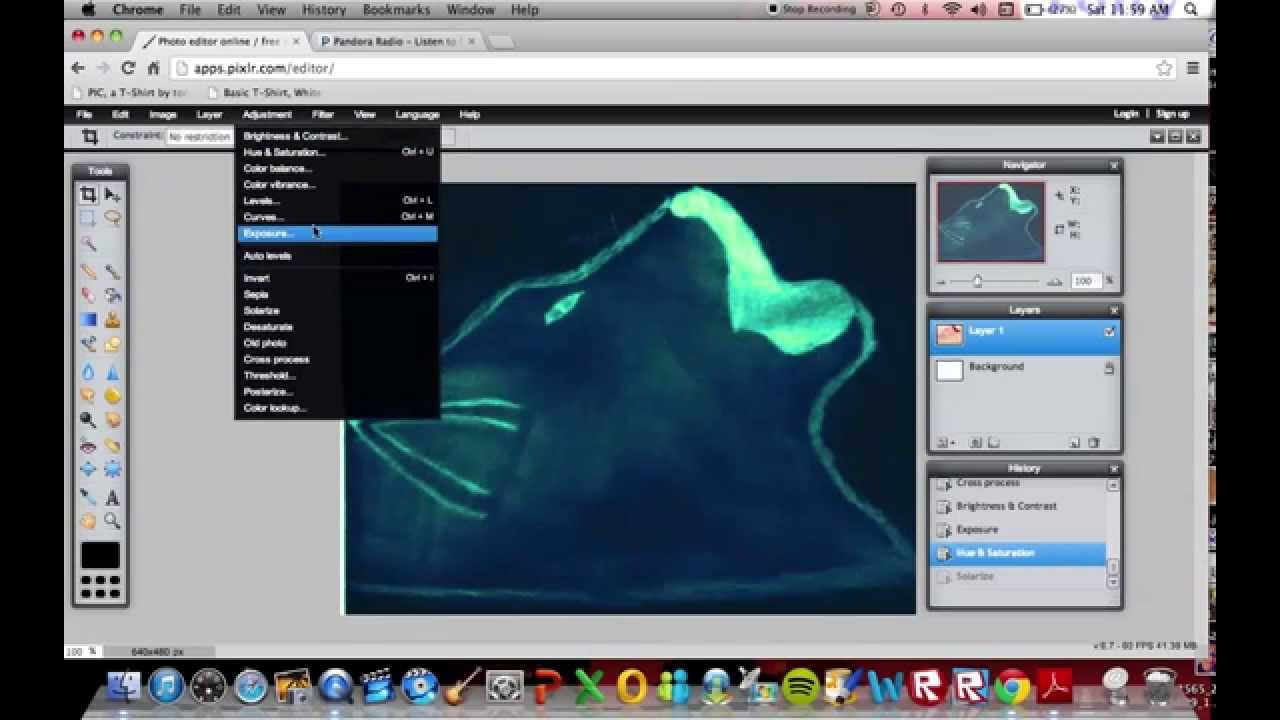 How to edit a hand written drawing on pixlr - YouTube