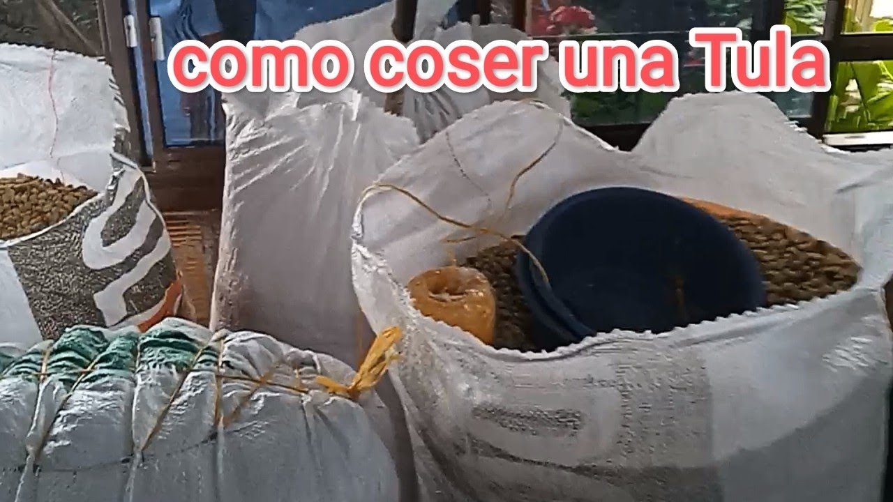 como coser o costurear una tula o estopa #cafe - YouTube