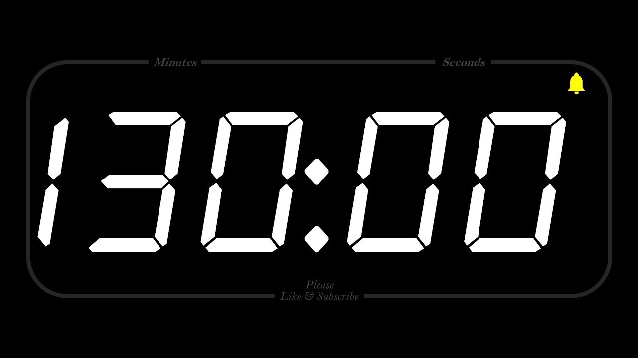 130 MINUTE TIMER ALARM 1080p COUNTDOWN YouTube