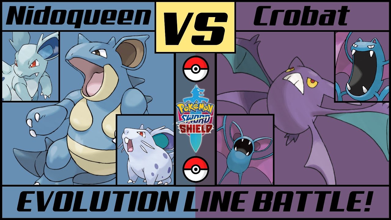 CROBAT vs NIDOQUEEN! Poison Evolution Line Battle! - YouTube