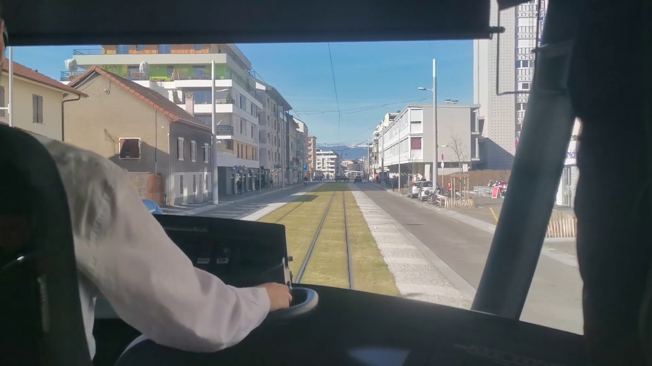 [Tram Cab Ride] Ligne 17 du tramway de Genève / Annemasse-Parc ...