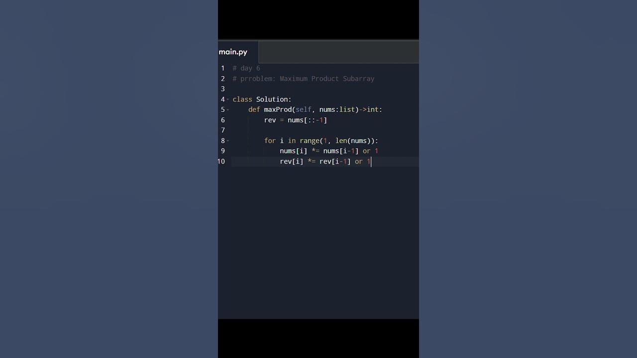 Day6 Leetcode Problem Maximum Product Subarray Youtube