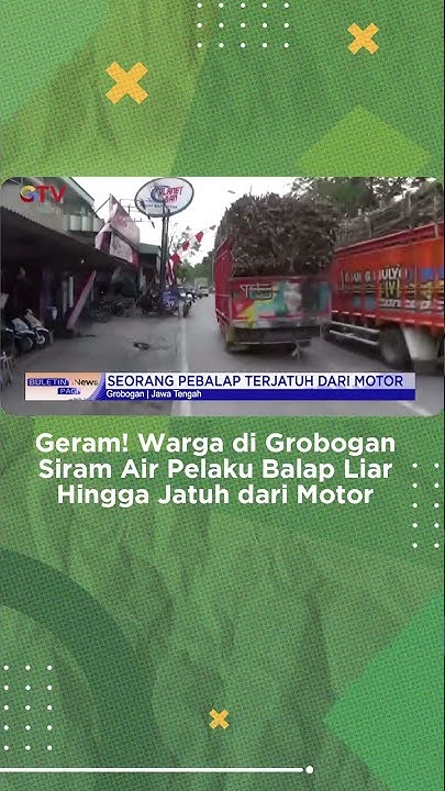 Geram! Warga di Grobogan Siram Air Pelaku Balap Liar Hingga Jatuh dari Motor - YouTube