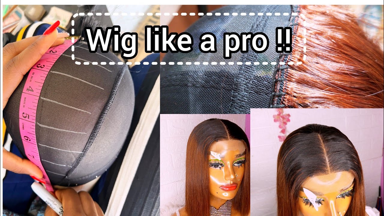 DIY :HOW TO MAKE A WIG FROM START TO FINISH/SHORT WIG MAKING - YouTube