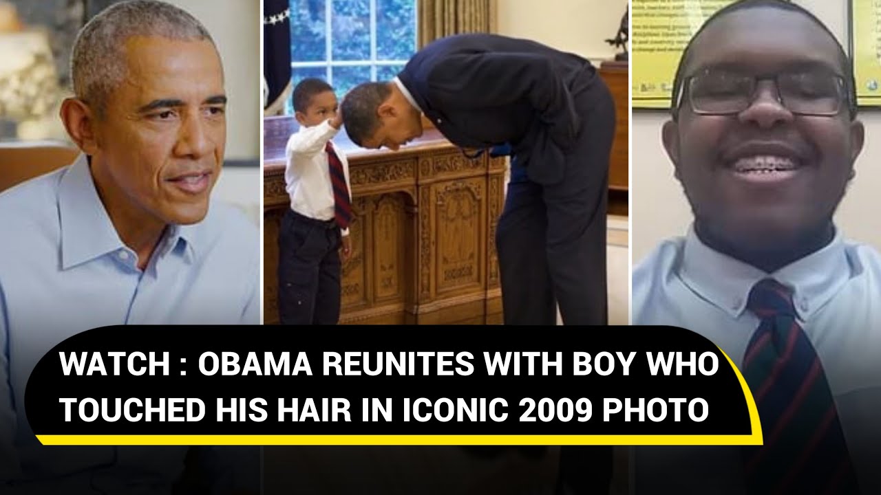 Obama shares reunion video with boy who touched his hair in iconic ...